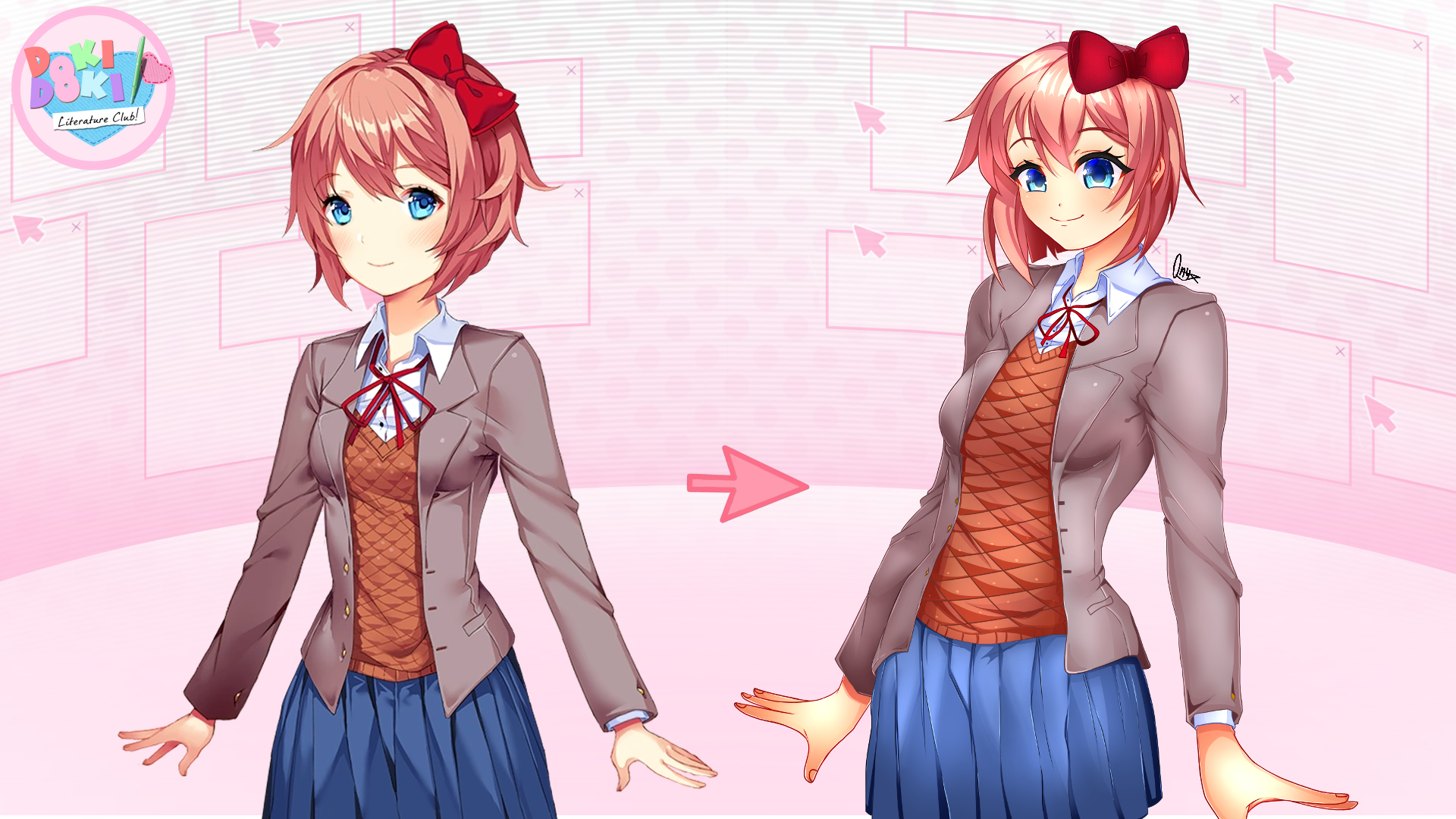 Doki Sprite Remasters Part 1 - Sayori | Scrolller