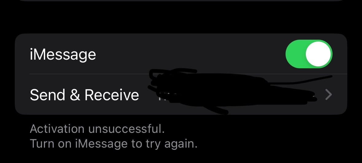 iMessage activation issue | Scrolller