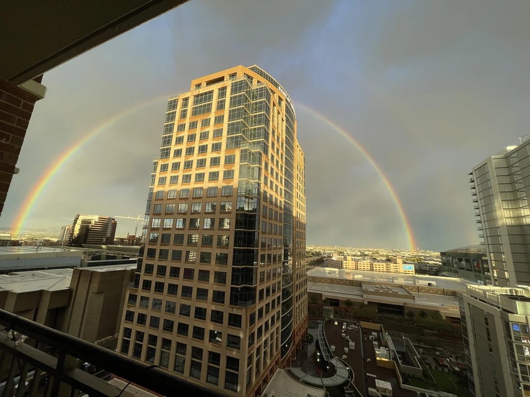 Crazy rainbow 🌈 downtown | Scrolller