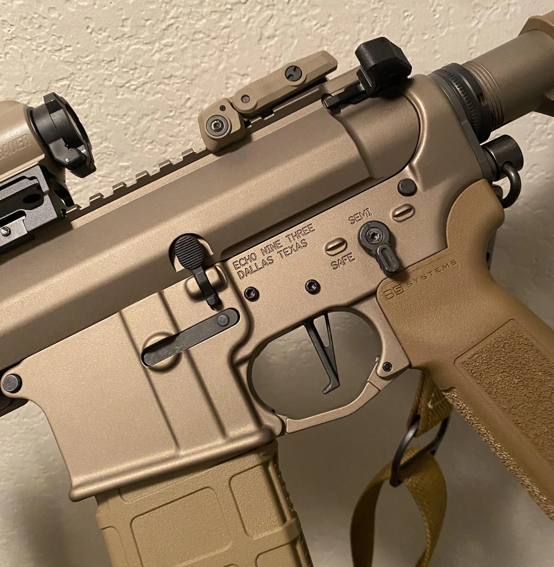 Smoked Bronze Cerakote on an E93 logo-less lower and a PWS Pro upper. | Scrolller