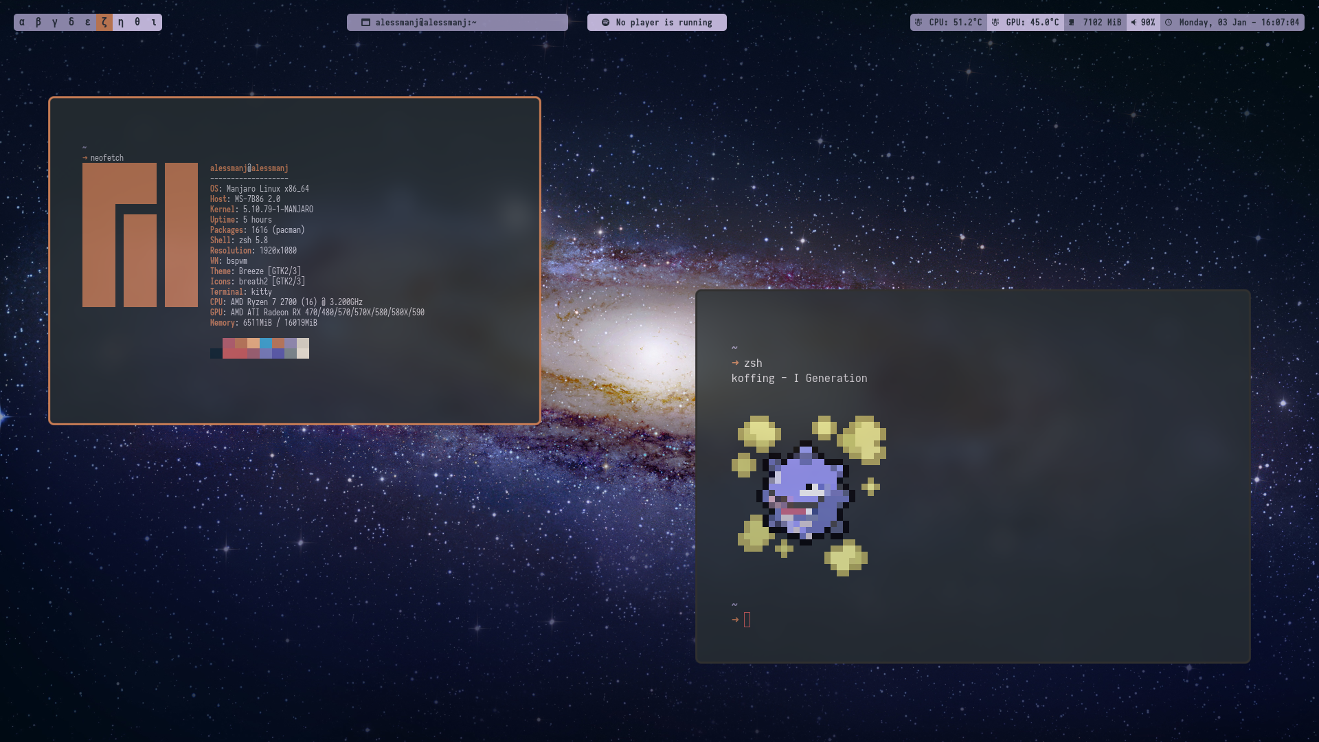 [bspwm] i really like how the bar turned out | Scrolller