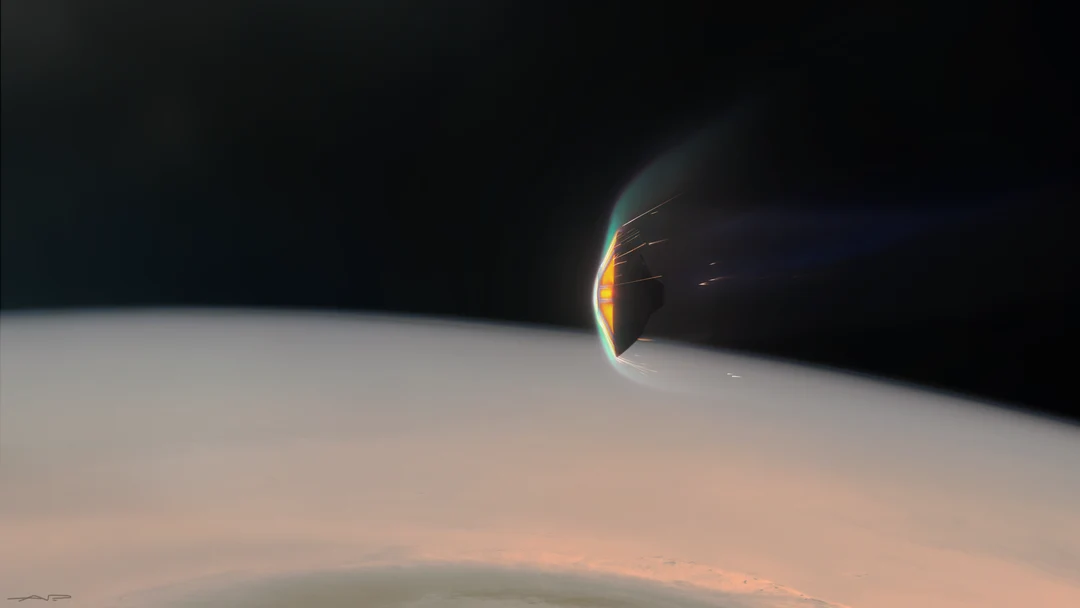 [OC] Perseverance rover entering the martian atmosphere | Scrolller