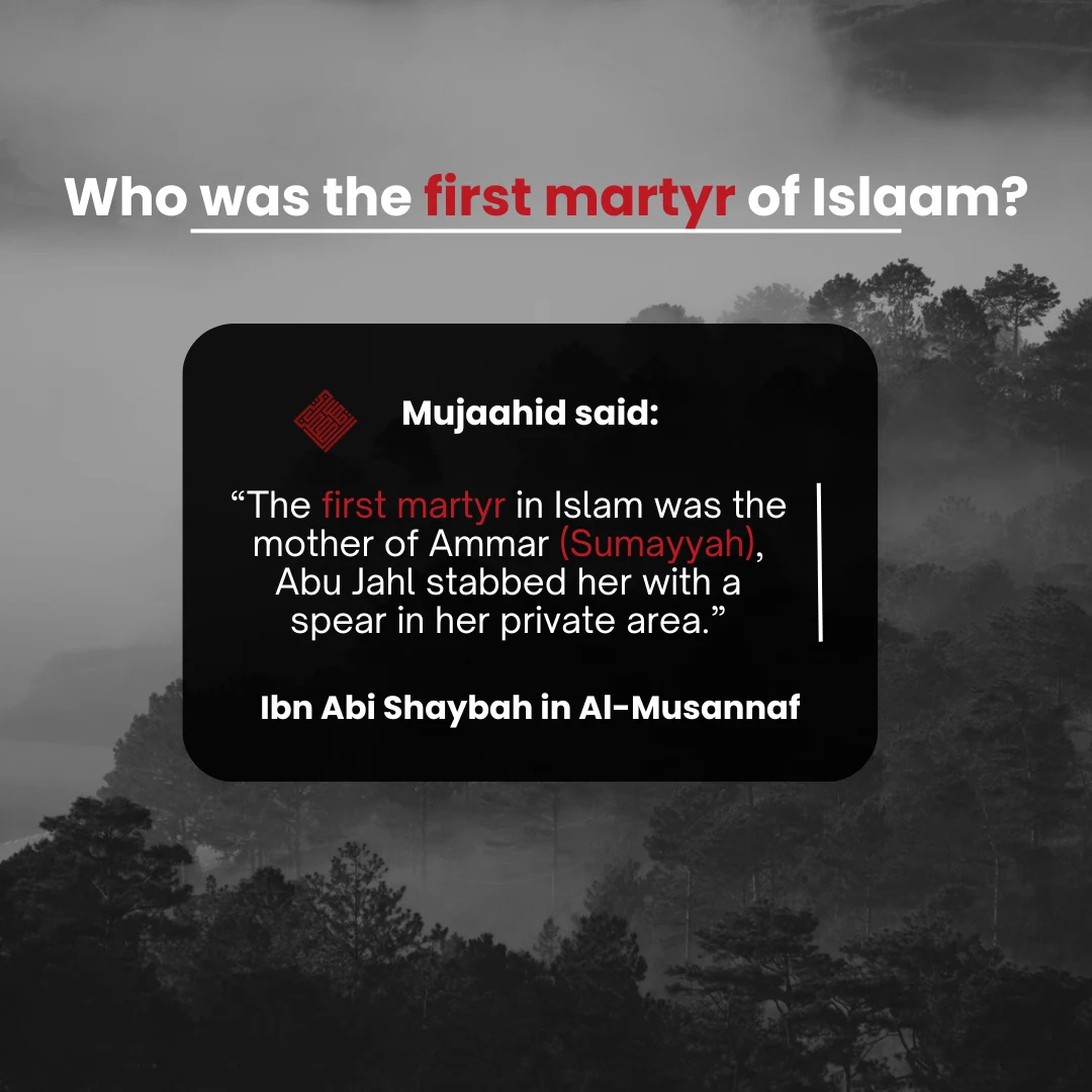 Who was the first martyr of Islaam...? | Scrolller