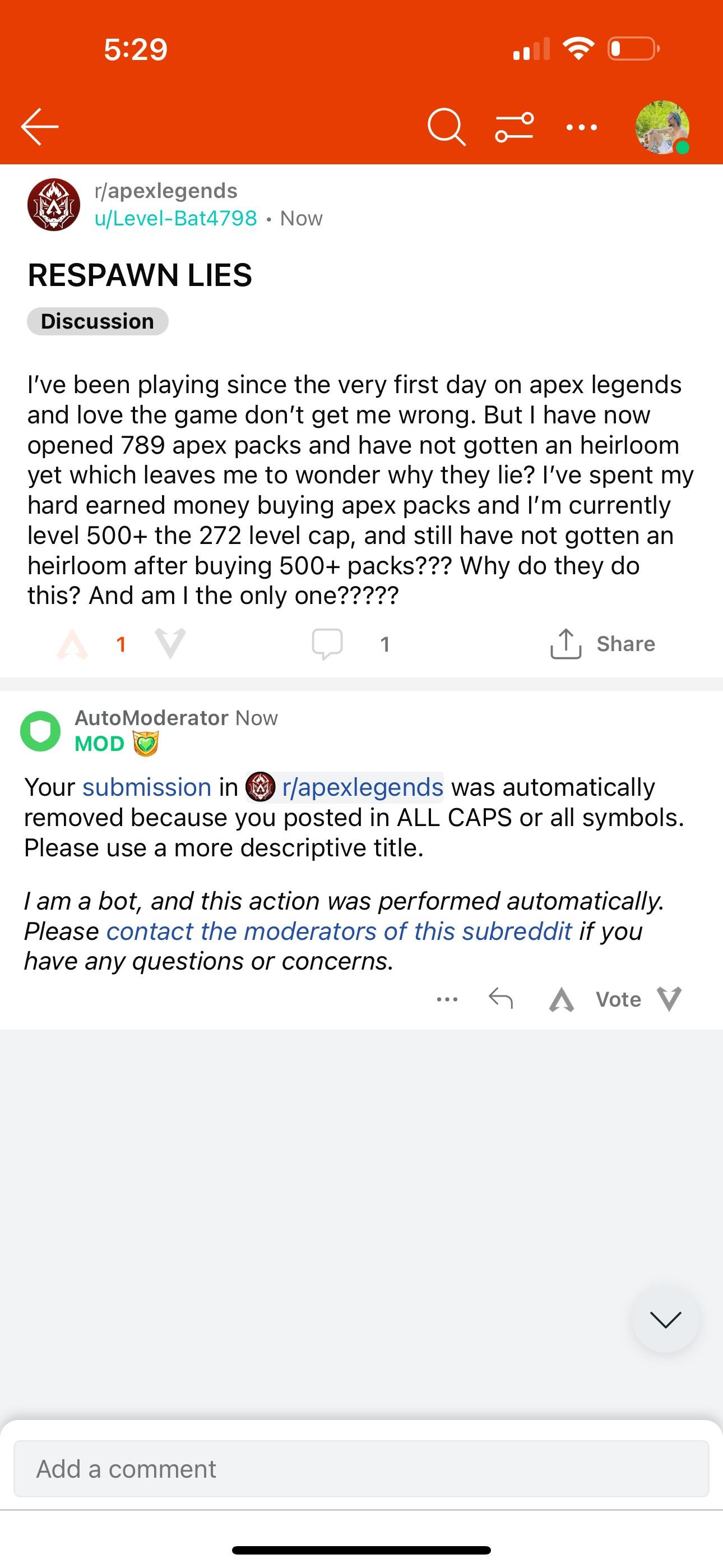 Why does respawn and EA lie?? | Scrolller