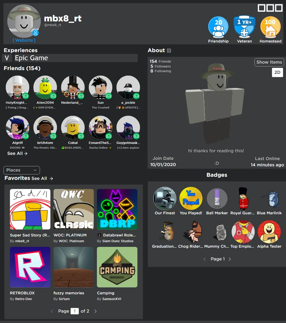 the profile screen but i remade it | Scrolller