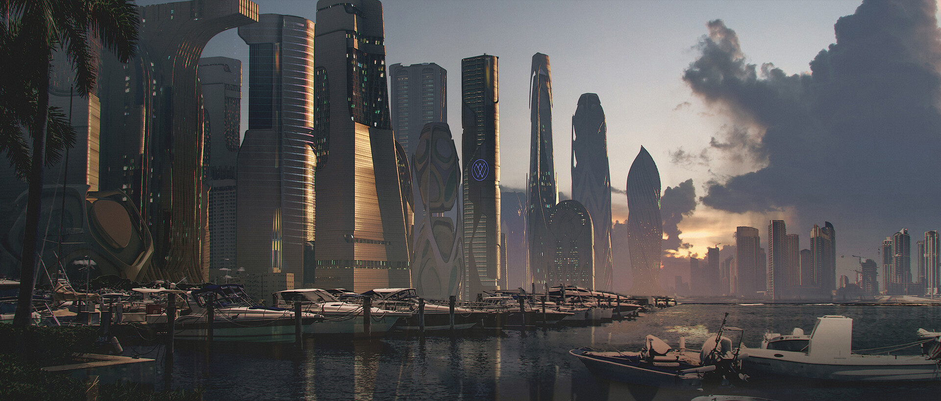 Beachfront Wiami Skyline by Terraform Studios | Scrolller