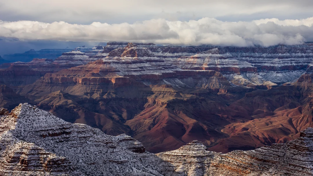 Grand Canyon after a fresh snowfall [OC] [6640x3735] | Scrolller