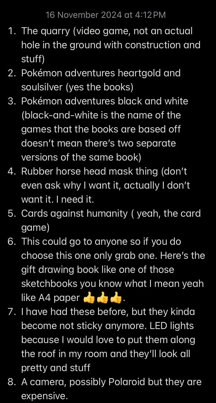 I know these seems dumb, but I need your 🫵 help for Christmas ideas!!! | Scrolller