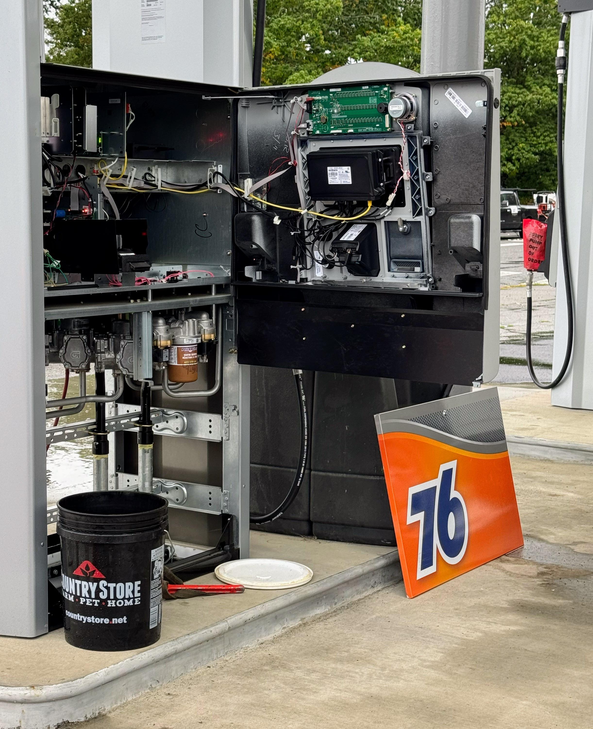 The inside of a gas pump. | Scrolller