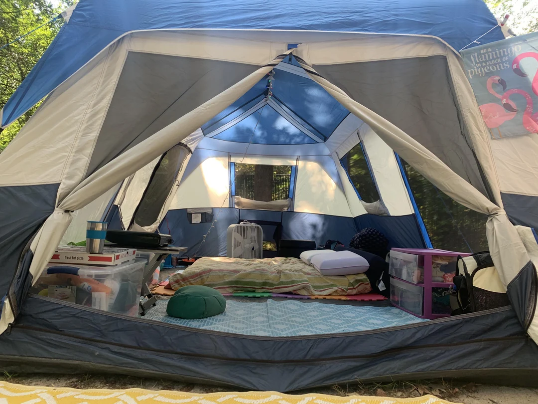 We travel full time with this tent and our van that we converted | Scrolller