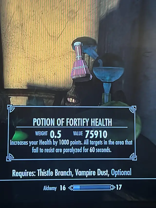 This pops up every time I make potions. Some kind of glitch? Help? | Scrolller