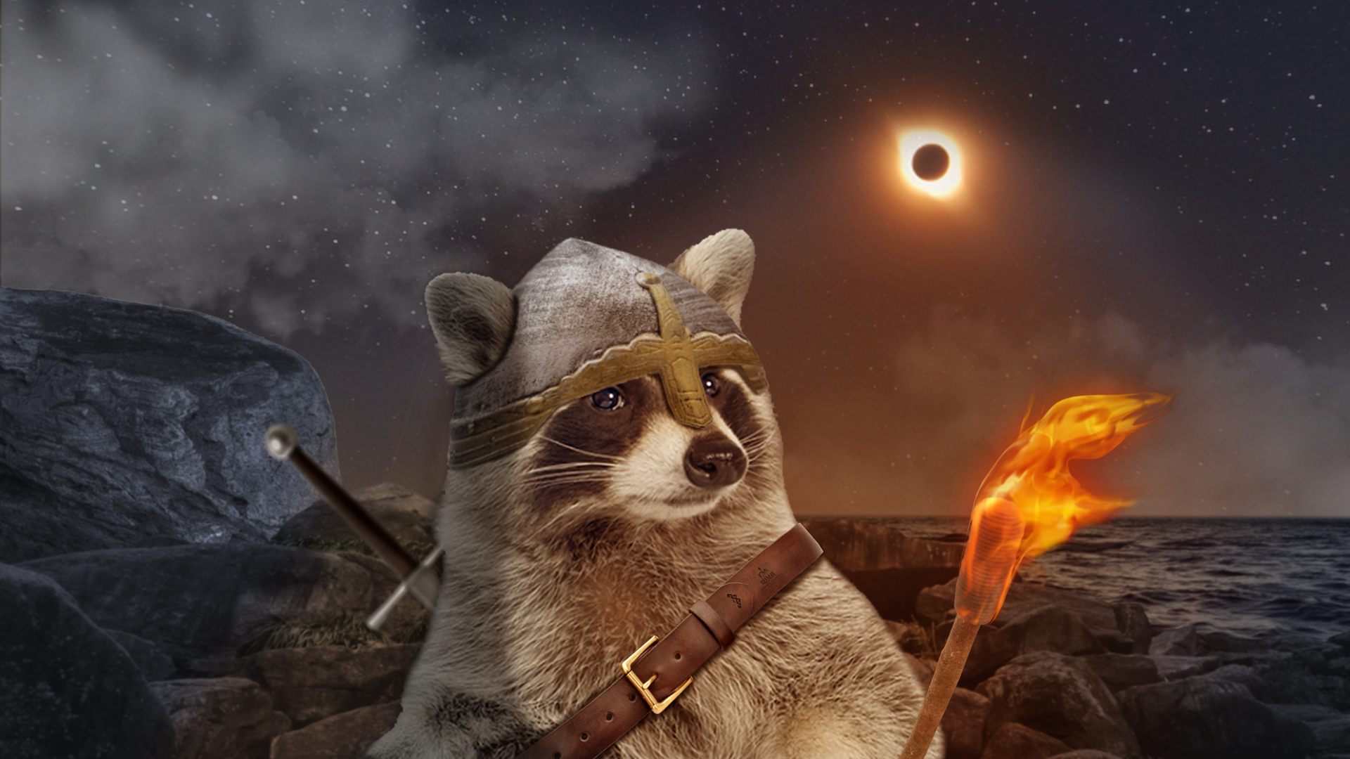 Here are some raccoon Wallpapers I made for fun | Scrolller