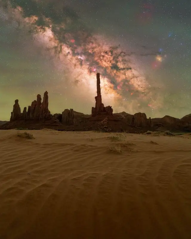 The Milky Way over the Totem Pole Rock | Scrolller