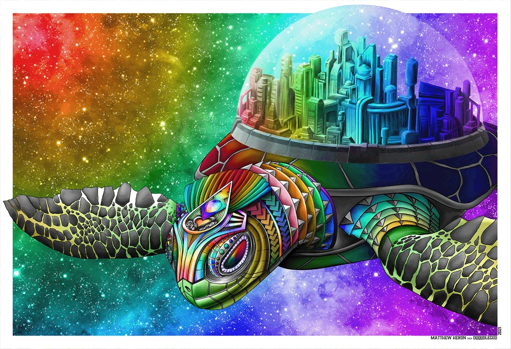 Terrapin Space Station, Rainbow Gradient, DOOODLEGOD | Scrolller