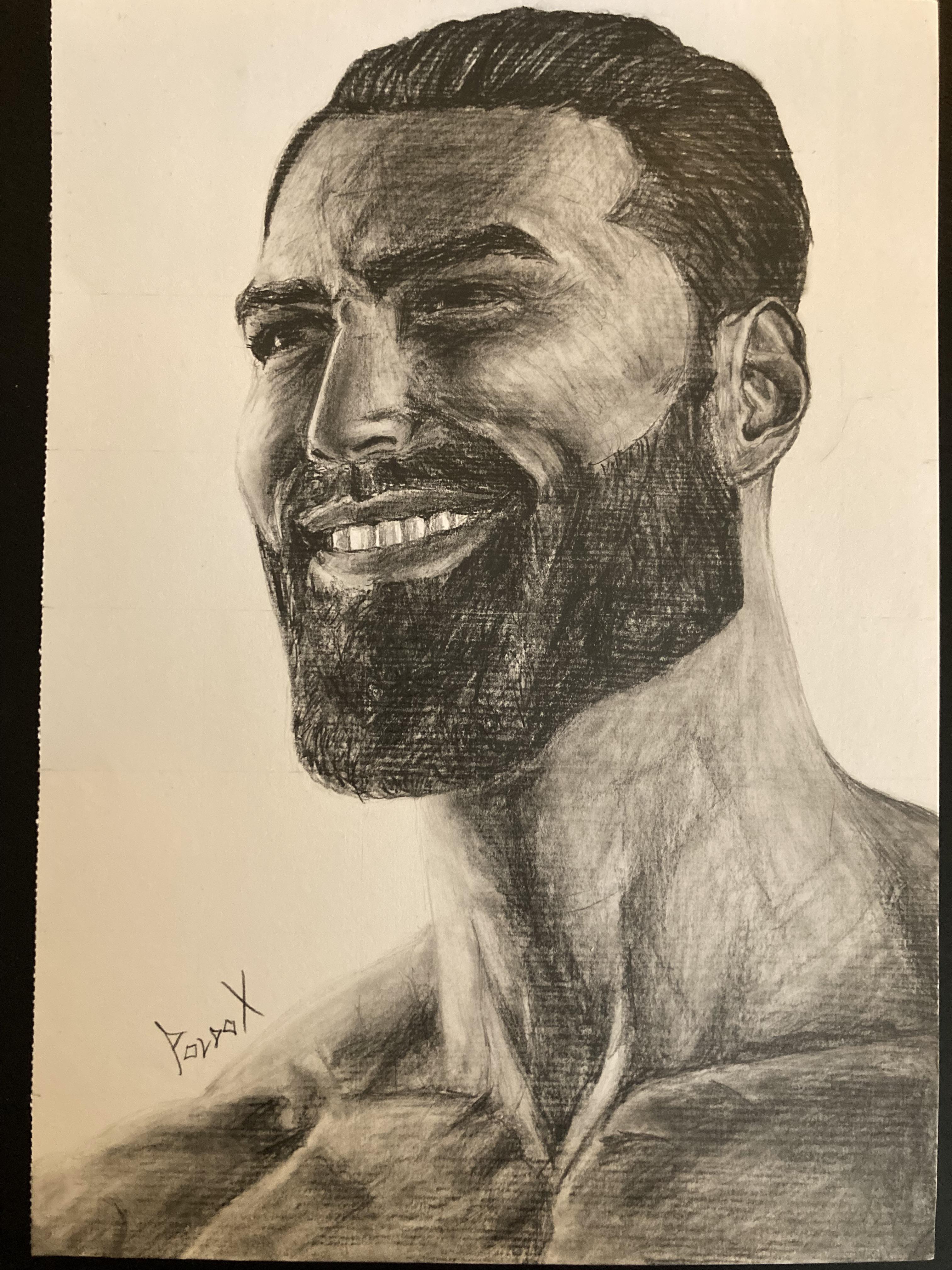 Gigachad, Polpo X, pencils, 2022 | Scrolller