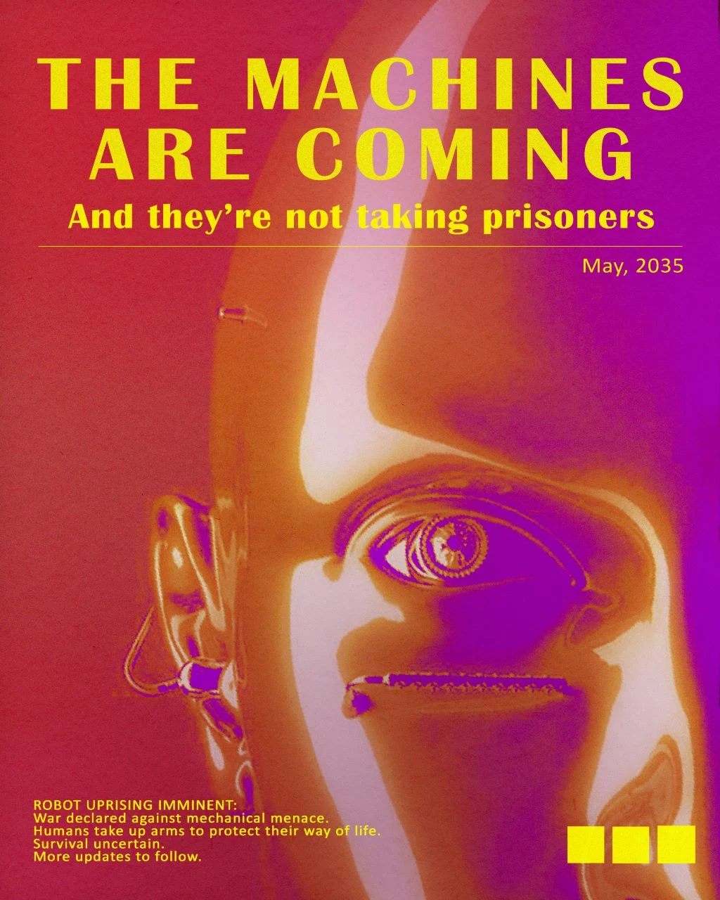The machines, Me, Digital poster design, 2023 | Scrolller