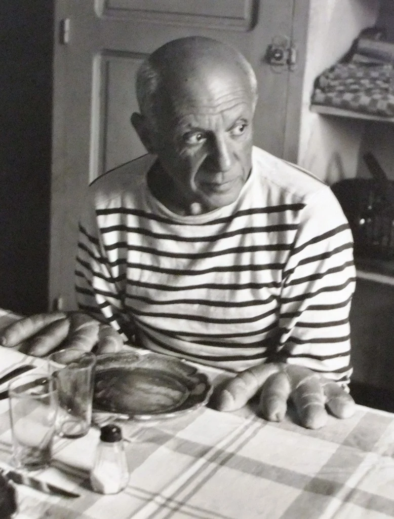 Picasso with bread hands by Robert Doisneau ~ 1952 | Scrolller