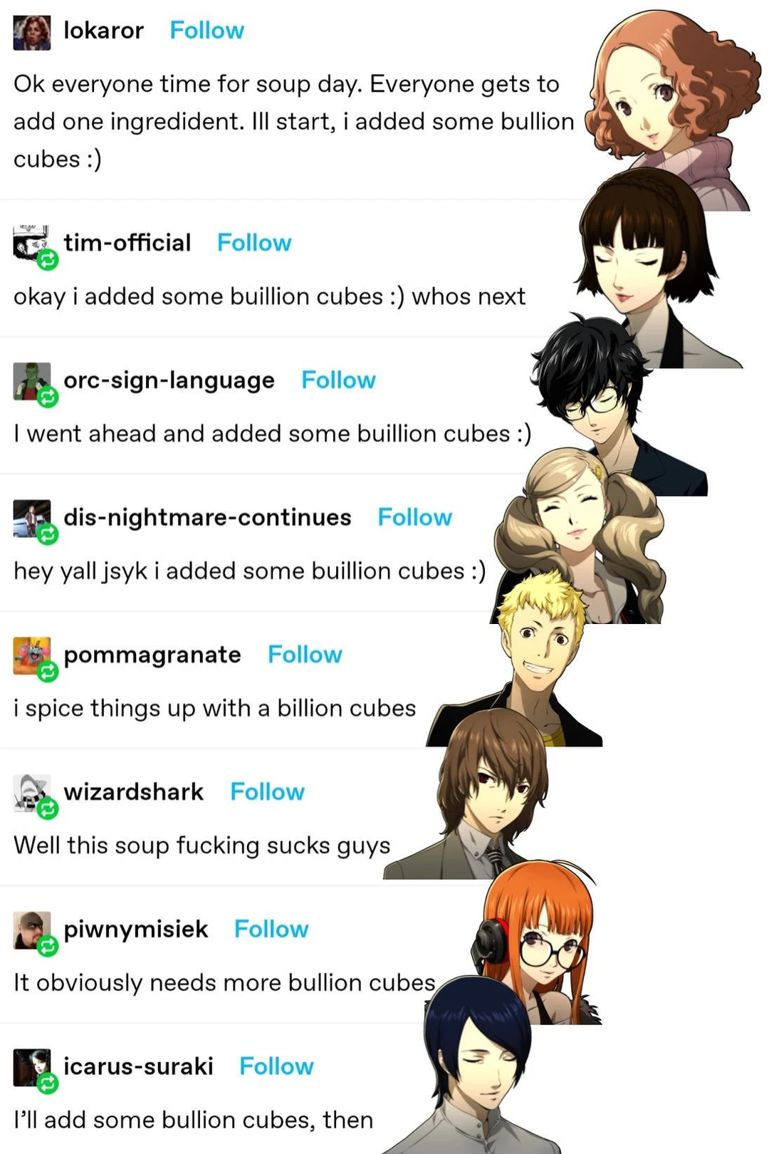 Making soup with the phantom thieves | Scrolller