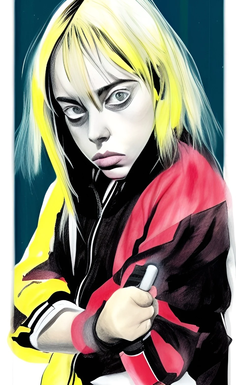 AI art app when I typed in "billie eilish kill bill" | Scrolller