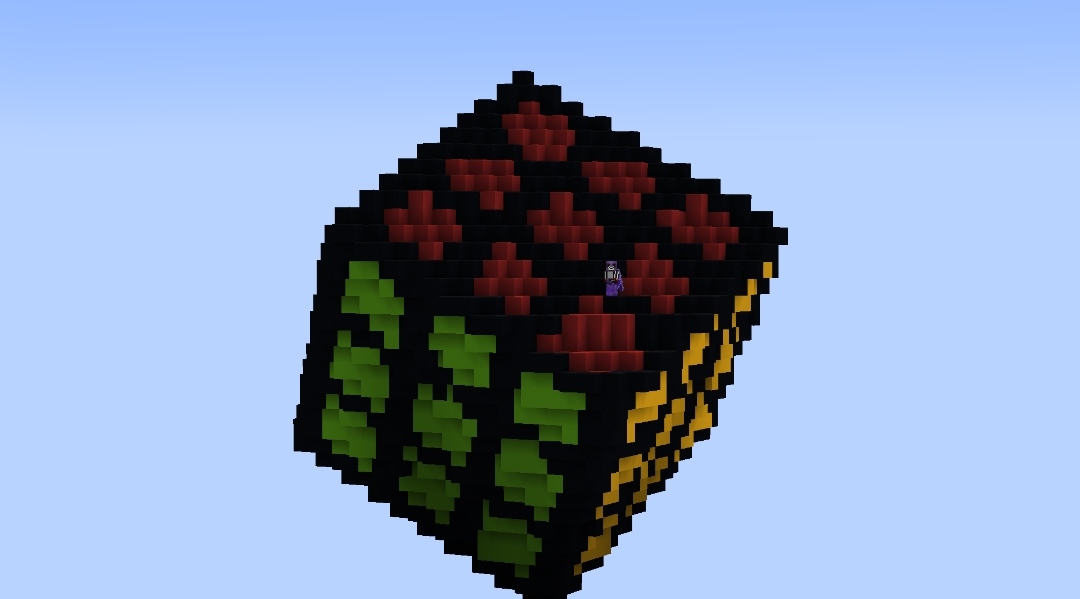 Rubik's cube build made in survival. | Scrolller