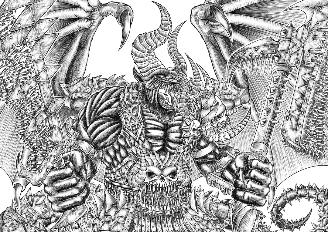 Berserk/Warhammer crossover: Nosferatu Zodd as an Exalted Daemon Prince of Khorne | Scrolller