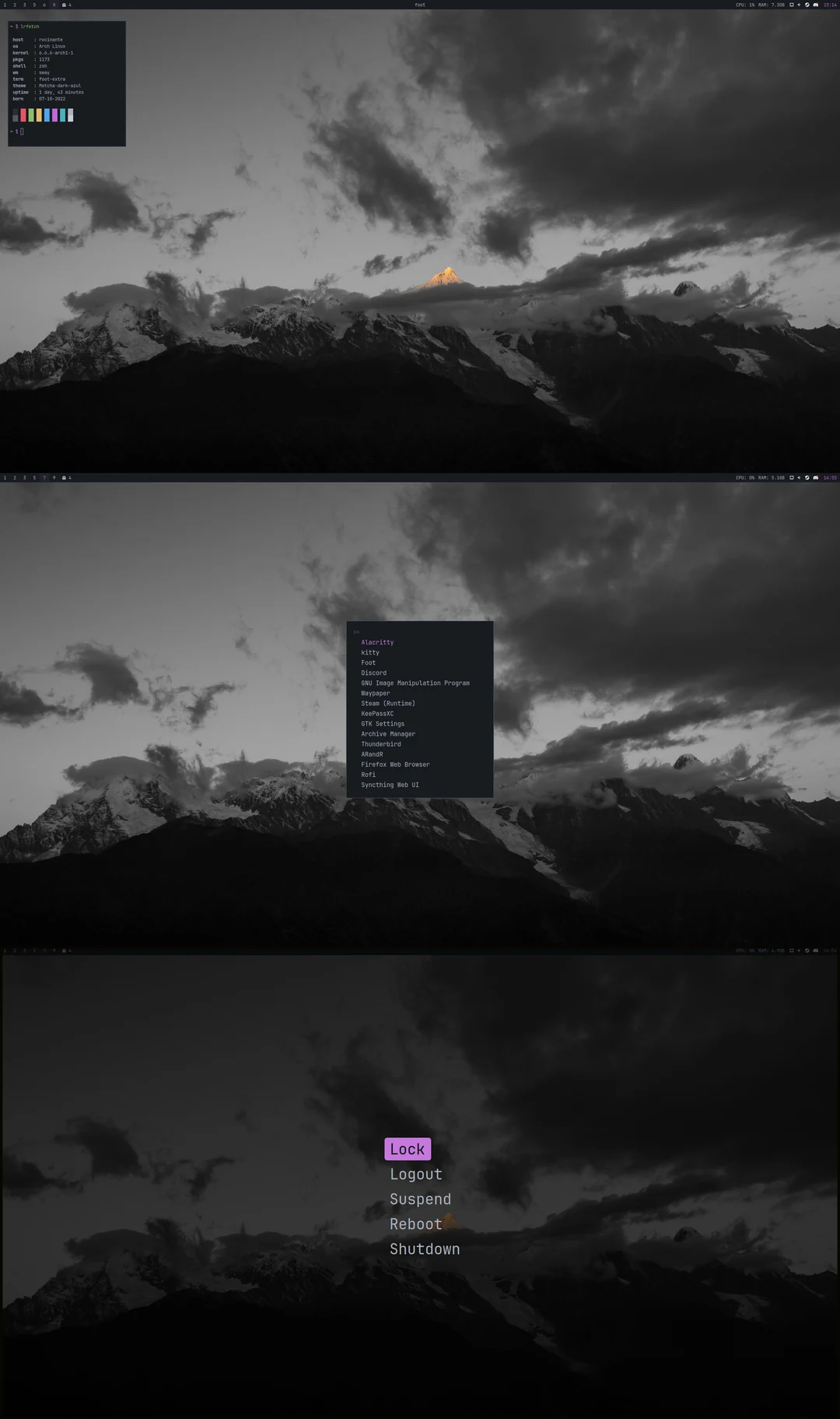 [Sway] Dark and minimal | Scrolller