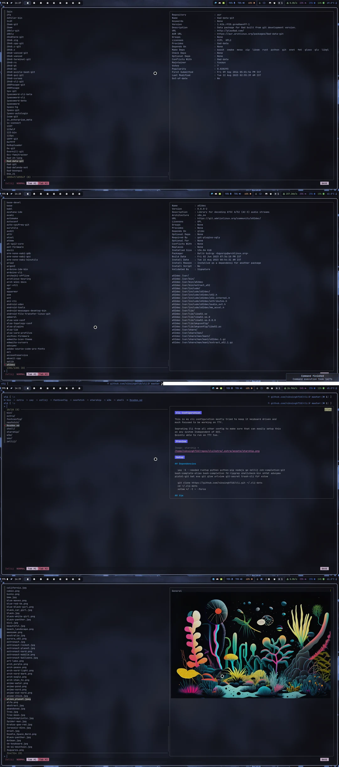 Discover more like Unixporn: [Hyprland]+[foot] Terminal workflow with intutive keymap in zsh ...
