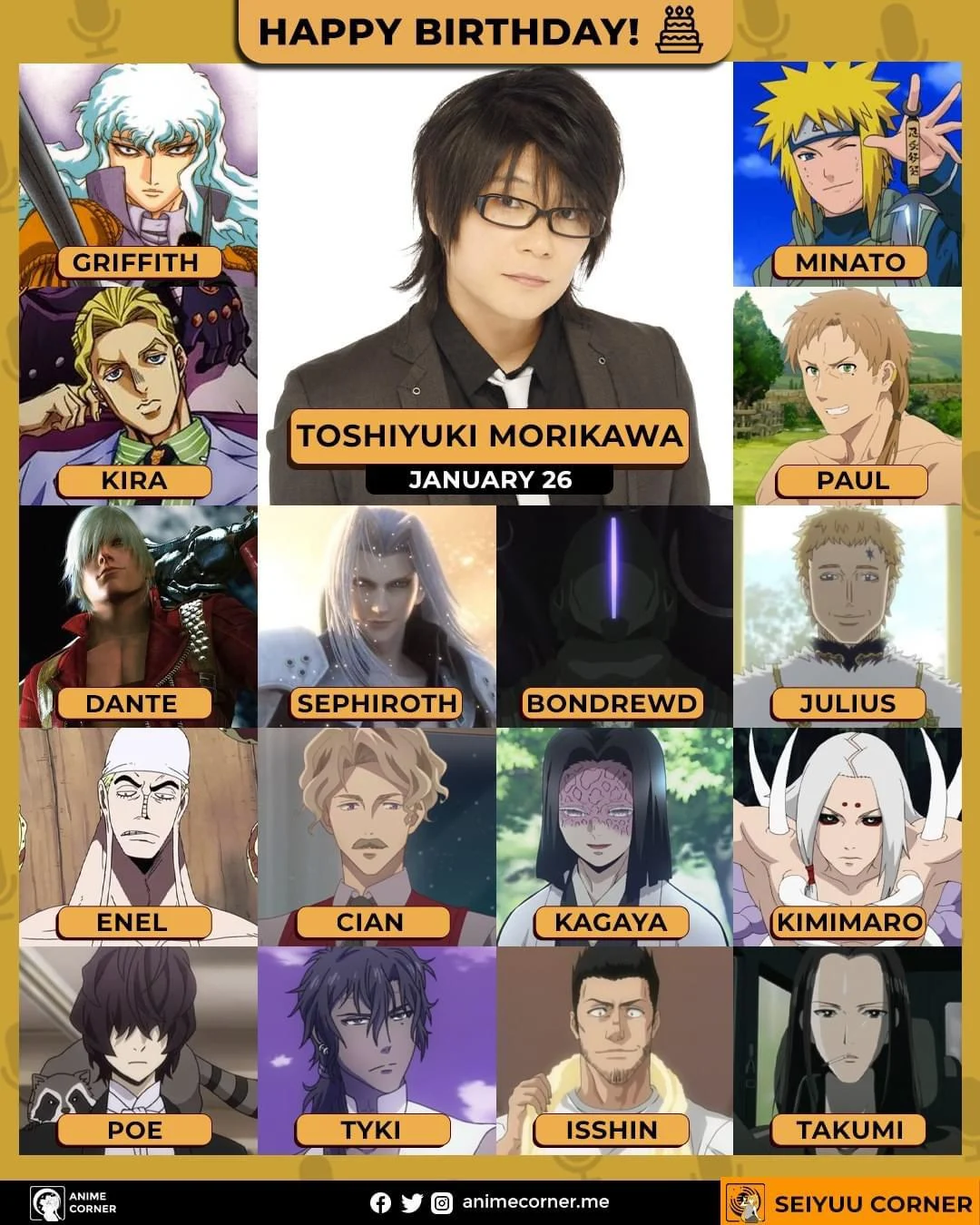 Happy Birthday to Julius’s VA Toshiyuki! | Scrolller