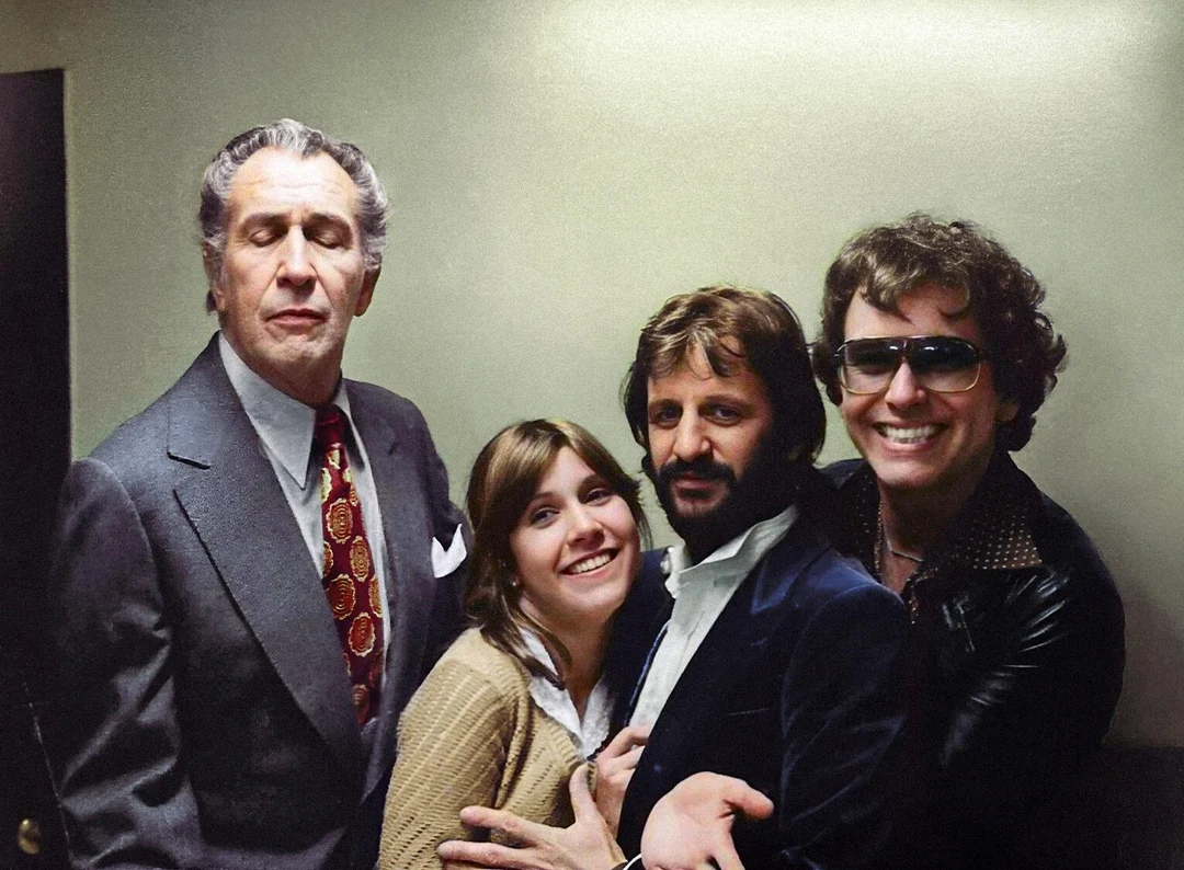 Vincent Price, Carrie Fisher, Ringo Starr and John Ritter, 1978. | Scrolller