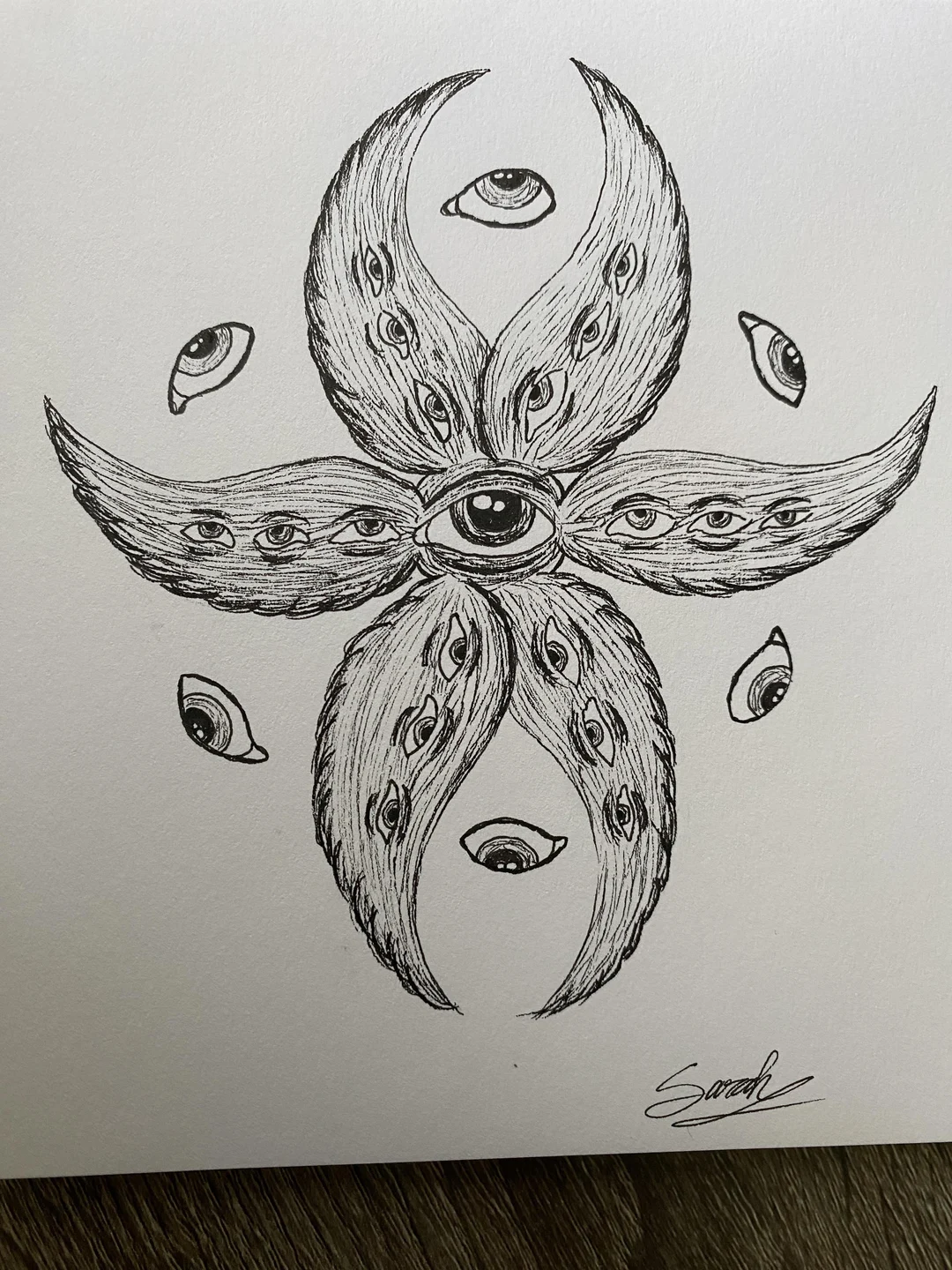 Seraph, Sarah (me), Ink, 2023 | Scrolller