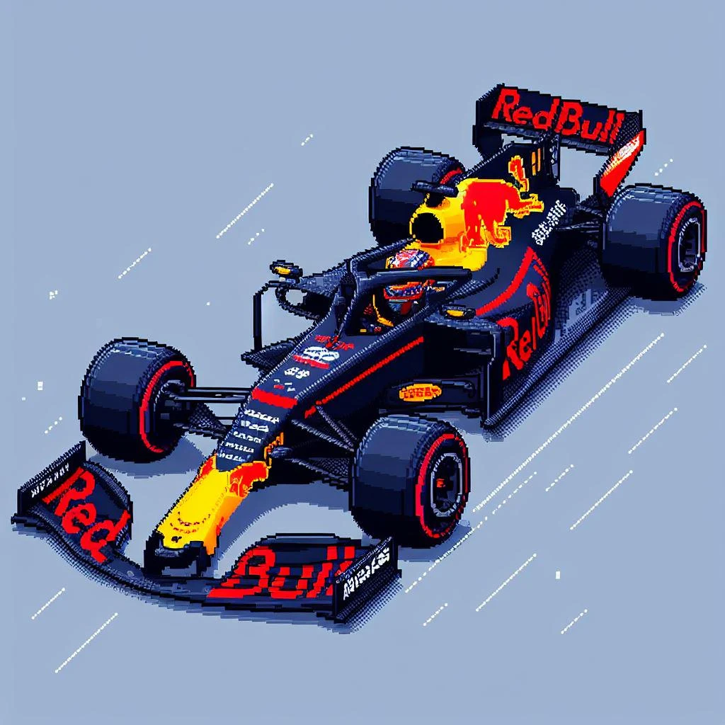 Redbull F1 Car Pixel Art Scrolller
