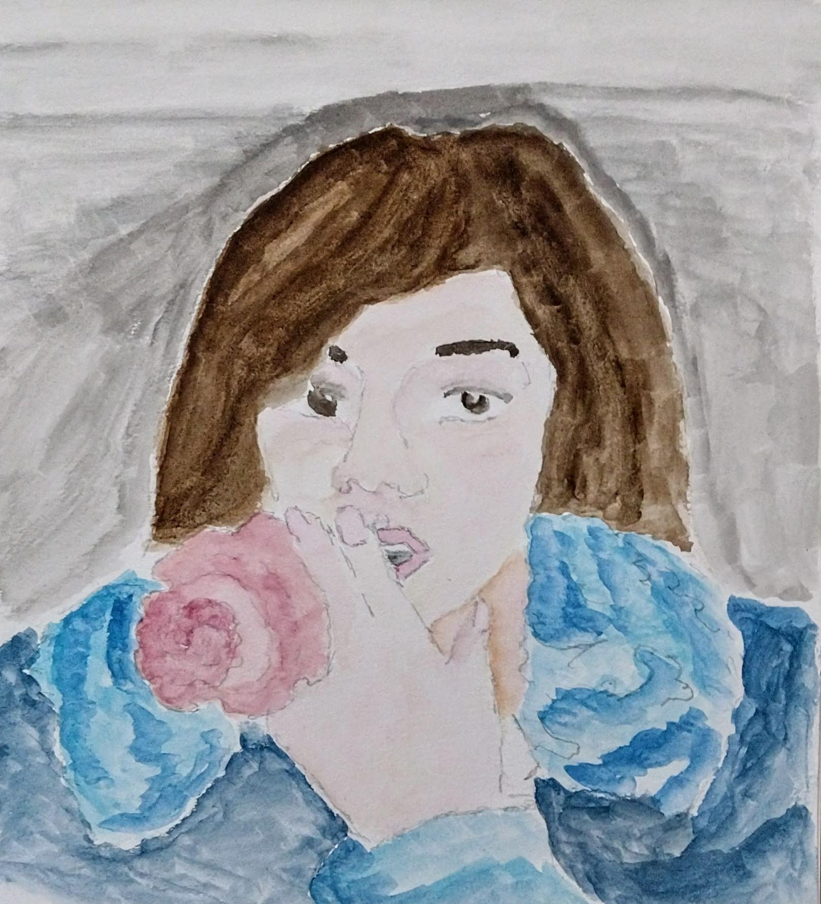 Portrait, Liam, watercolour, 2023 | Scrolller