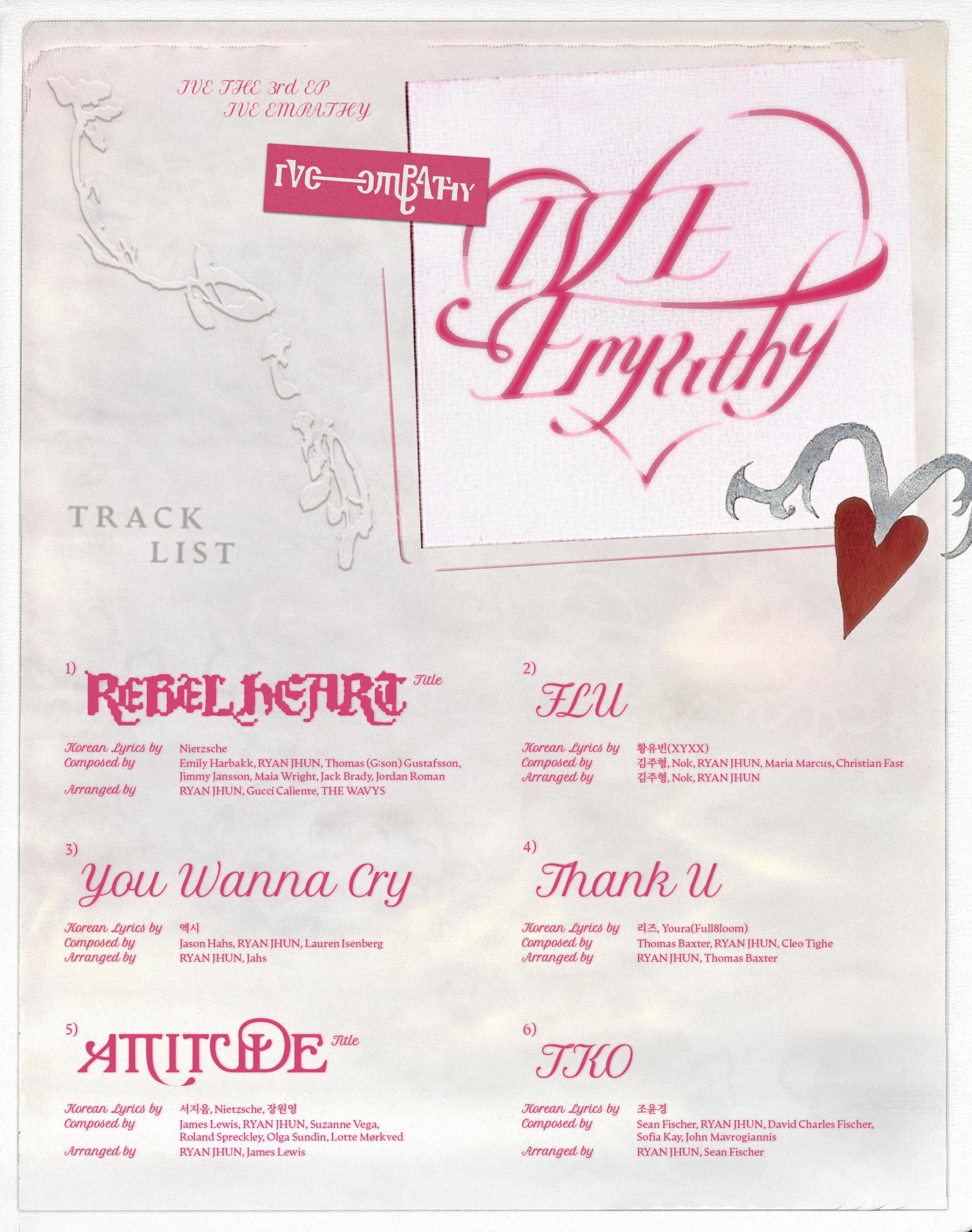 IVE - The 3rd EP: IVE EMPATHY (Track List) | Scrolller