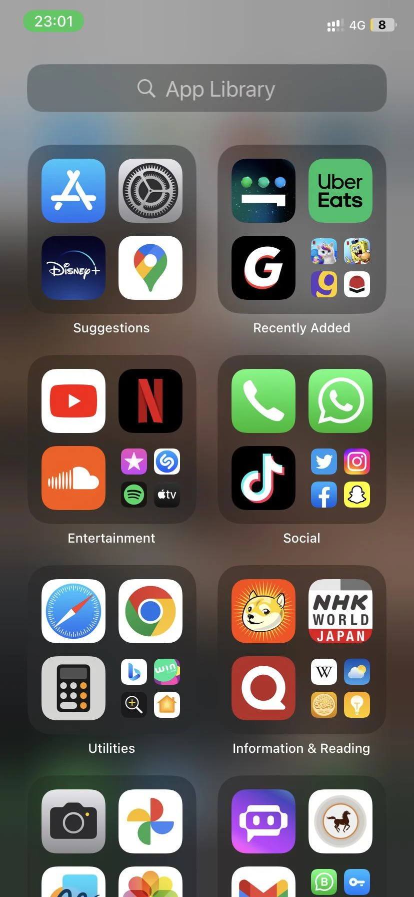 When I download a new app, the app doesn’t appear on the main pages but rather on this small ...