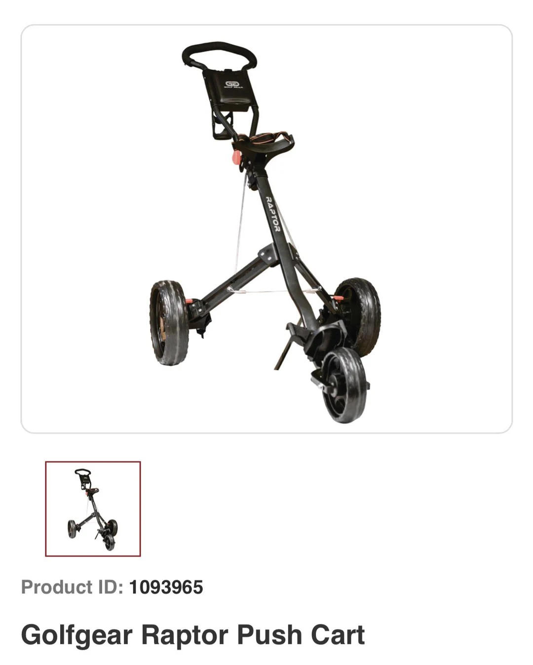 Golf gear Raptor Push Cart | Scrolller