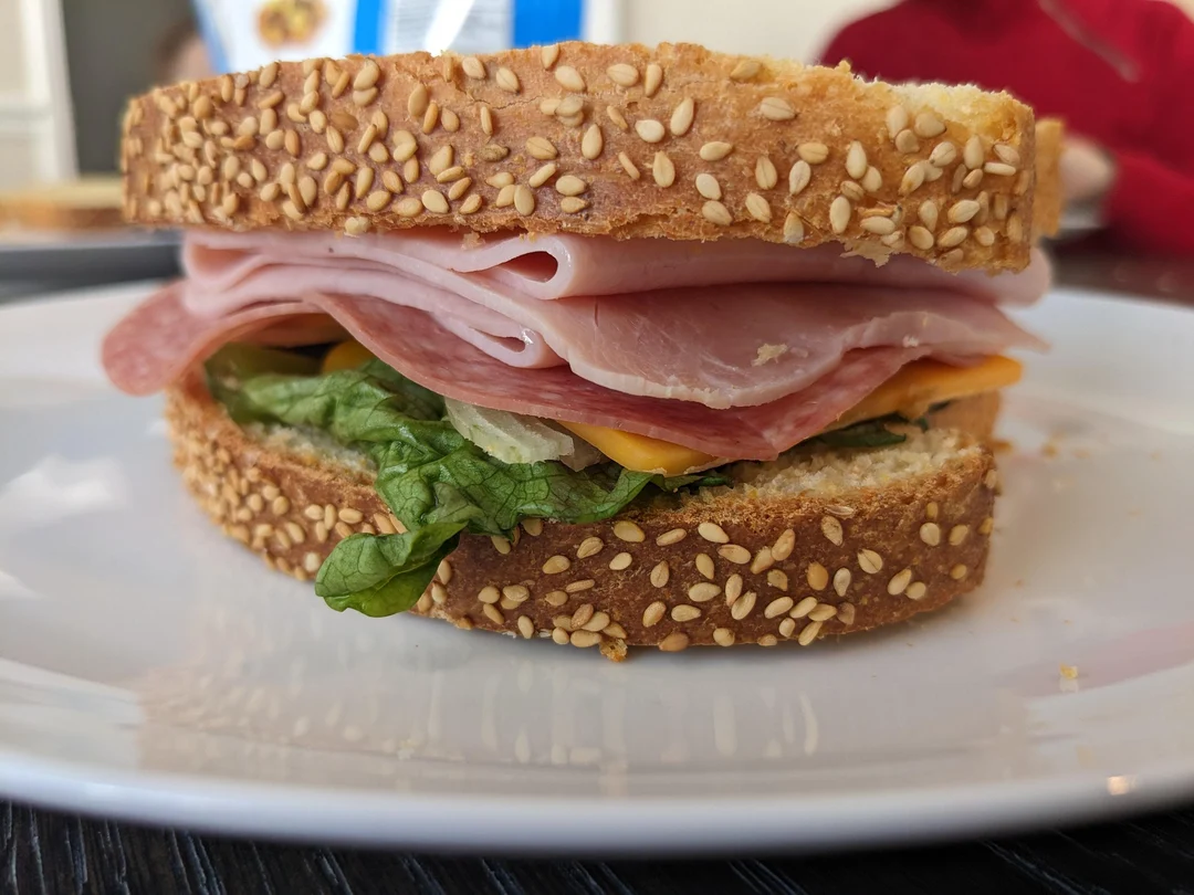 Ham and salami on homemade semolina bread | Scrolller