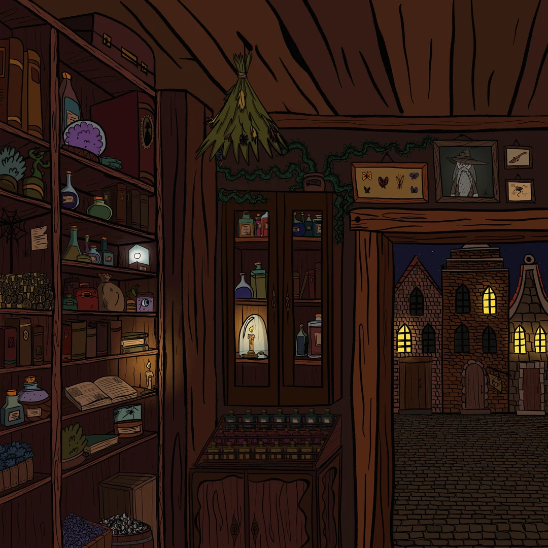 Wizard’s shop, by me, digital, 2023 | Scrolller
