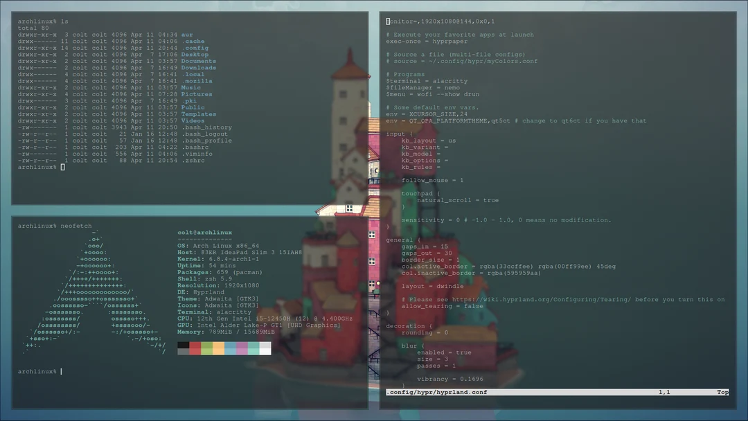 [Hyprland] First time ever trying Arch Linux. Still learning (small steps :D). | Scrolller