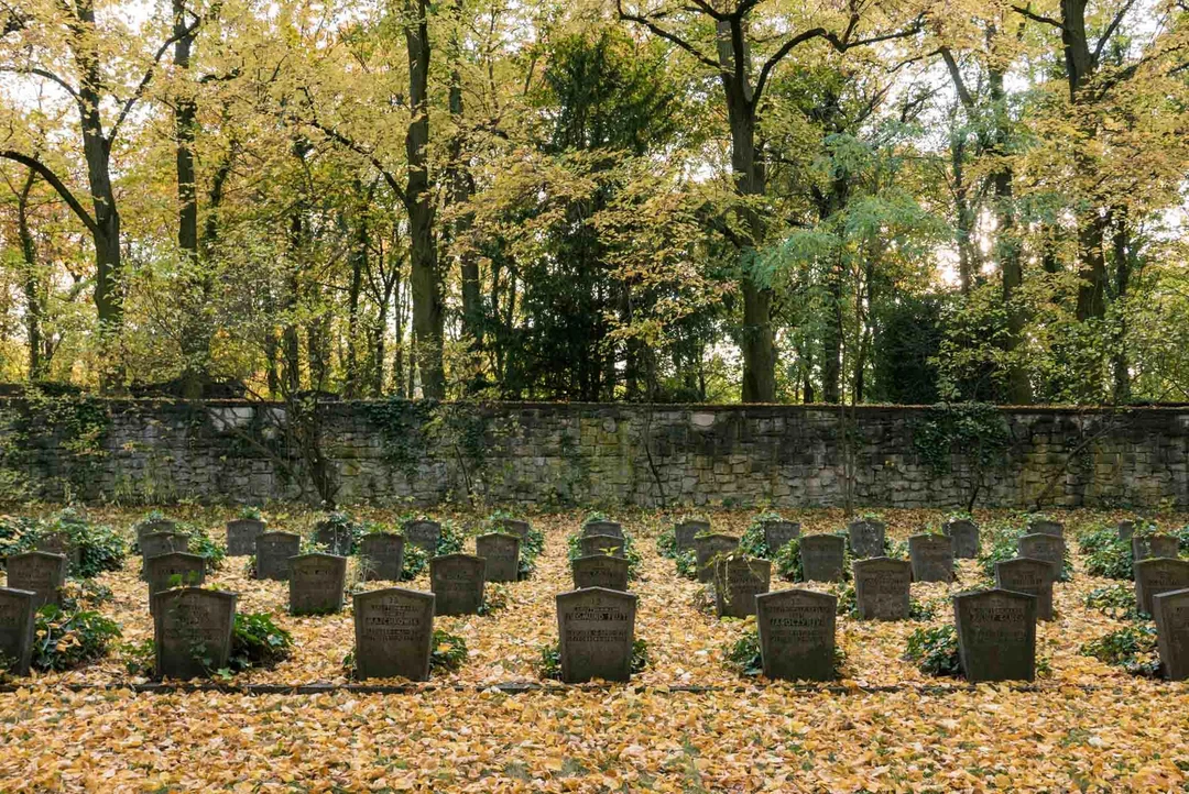 Graves of soldiers who died in WWI at the Weißensee Jewish Cemetery in Berlin, Germany | Scrolller