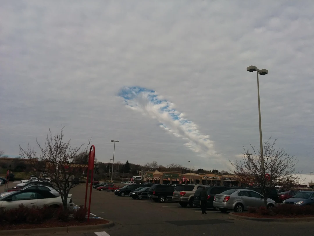 Something tore a hole in the clouds. | Scrolller