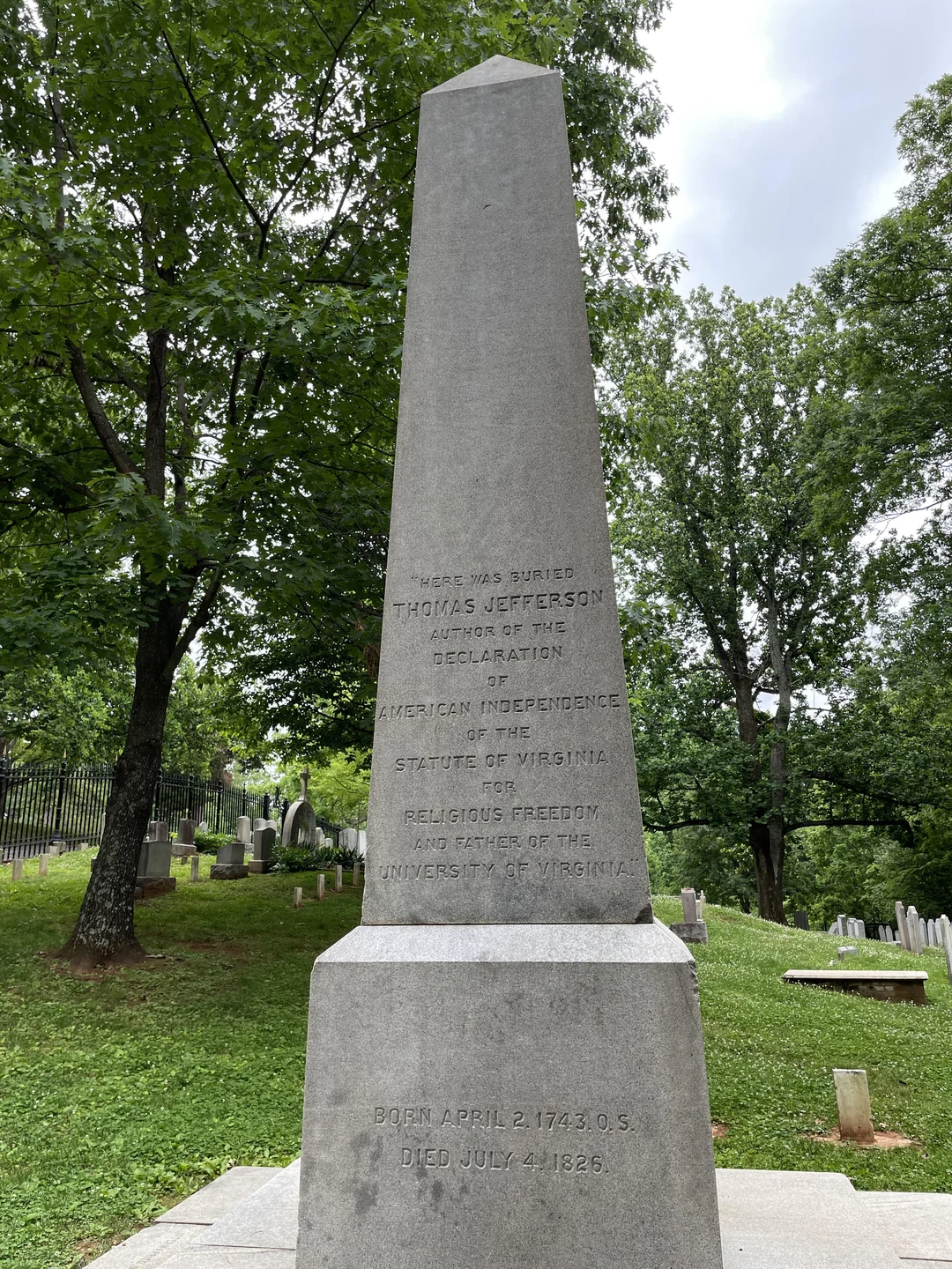 Monticello Thomas Jefferson’s grave 2023 | Scrolller