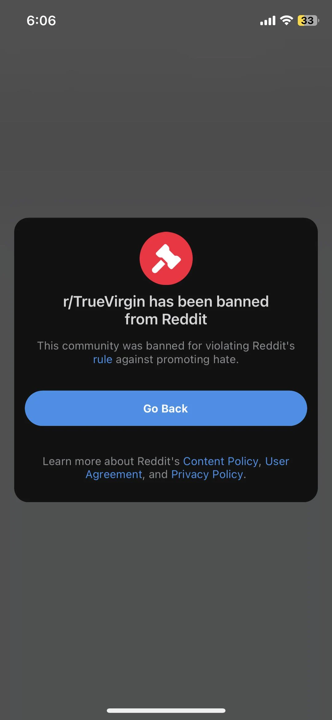 r/truevirgin is banned | Scrolller