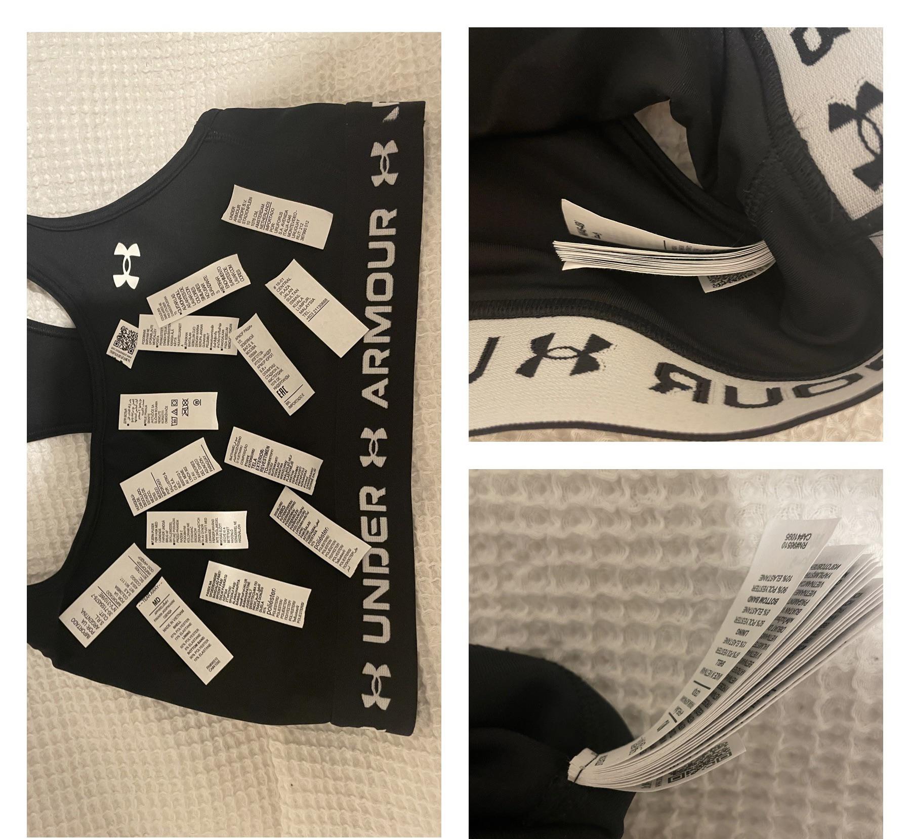 There are 14 labels to my new sports bra. | Scrolller