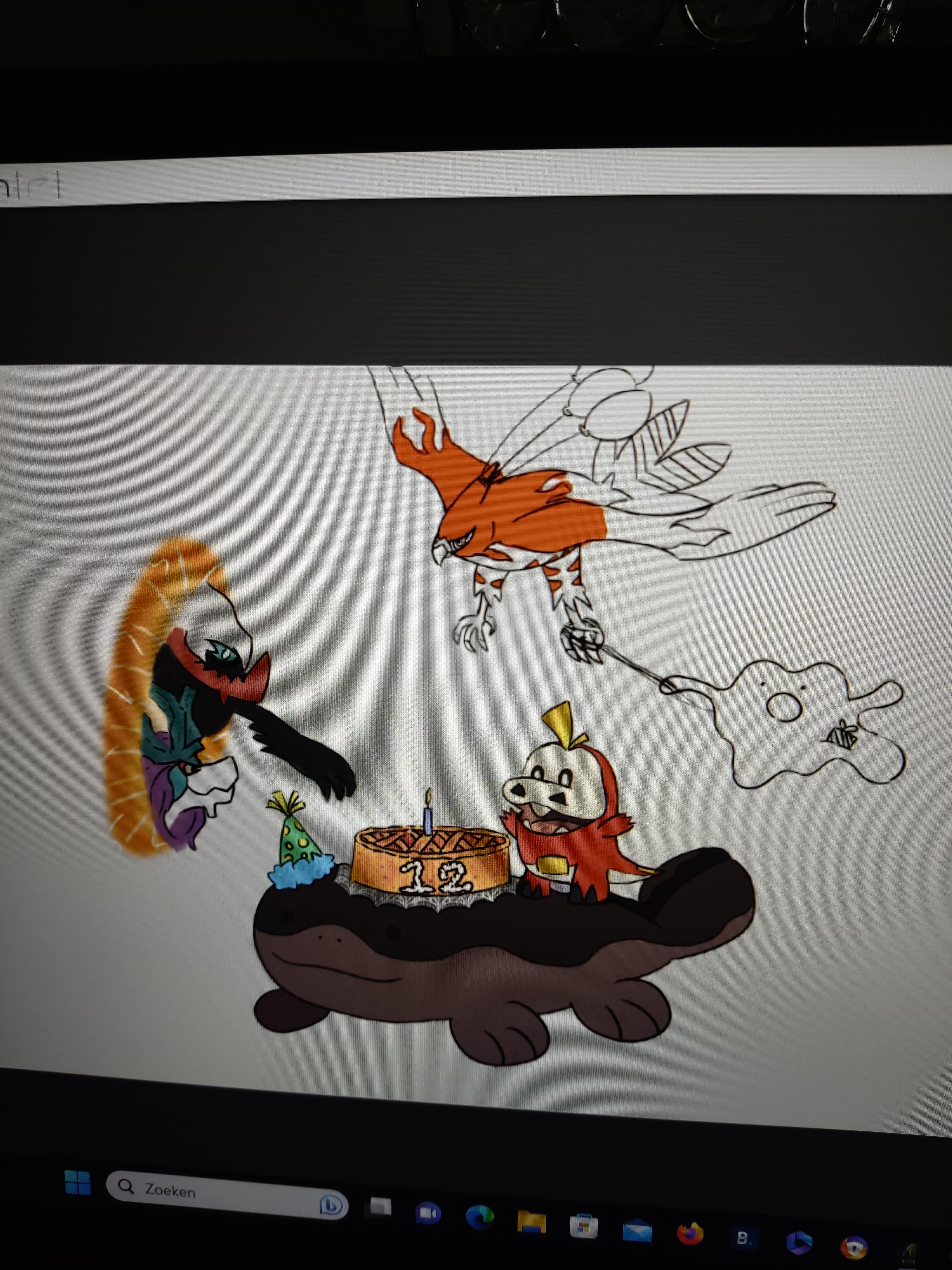 Birthday drawing wip | Scrolller