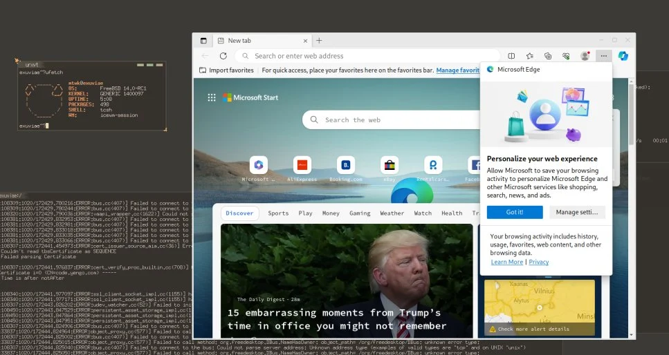 [IceWM] Microsoft Edge on FreeBSD! (not a rice) | Scrolller