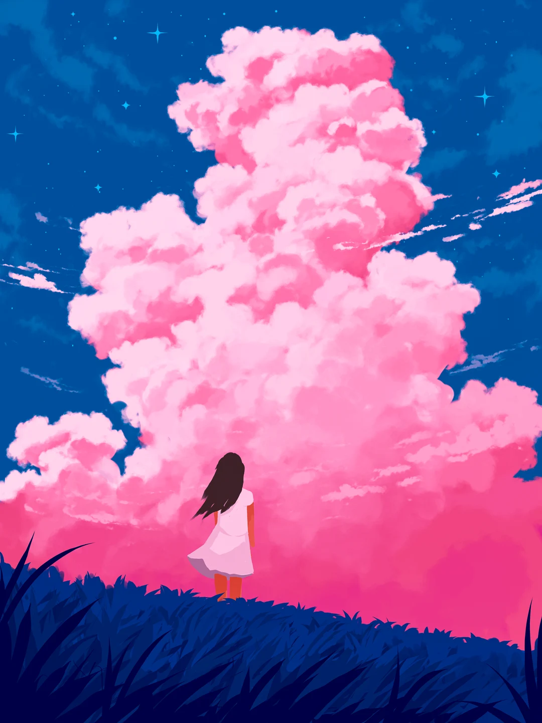 Pink Clouds, Me, Digital Art, 2022 | Scrolller