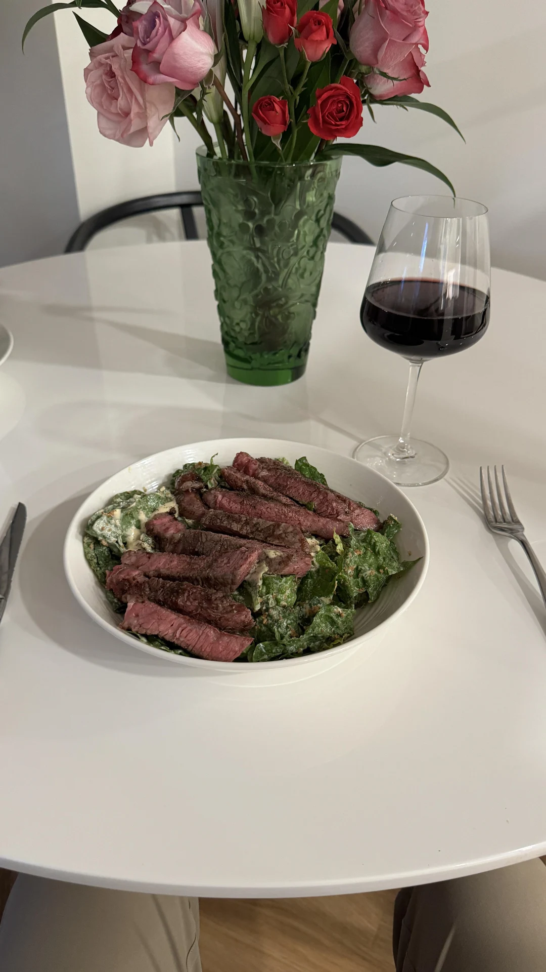 Homemade Caesar salad and grilled ribeye . Grill me | Scrolller