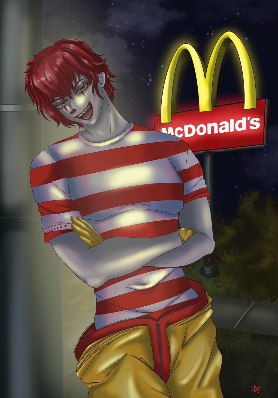 Ronald needs a ride, by alice Akuji (me), digital, 2023 | Scrolller