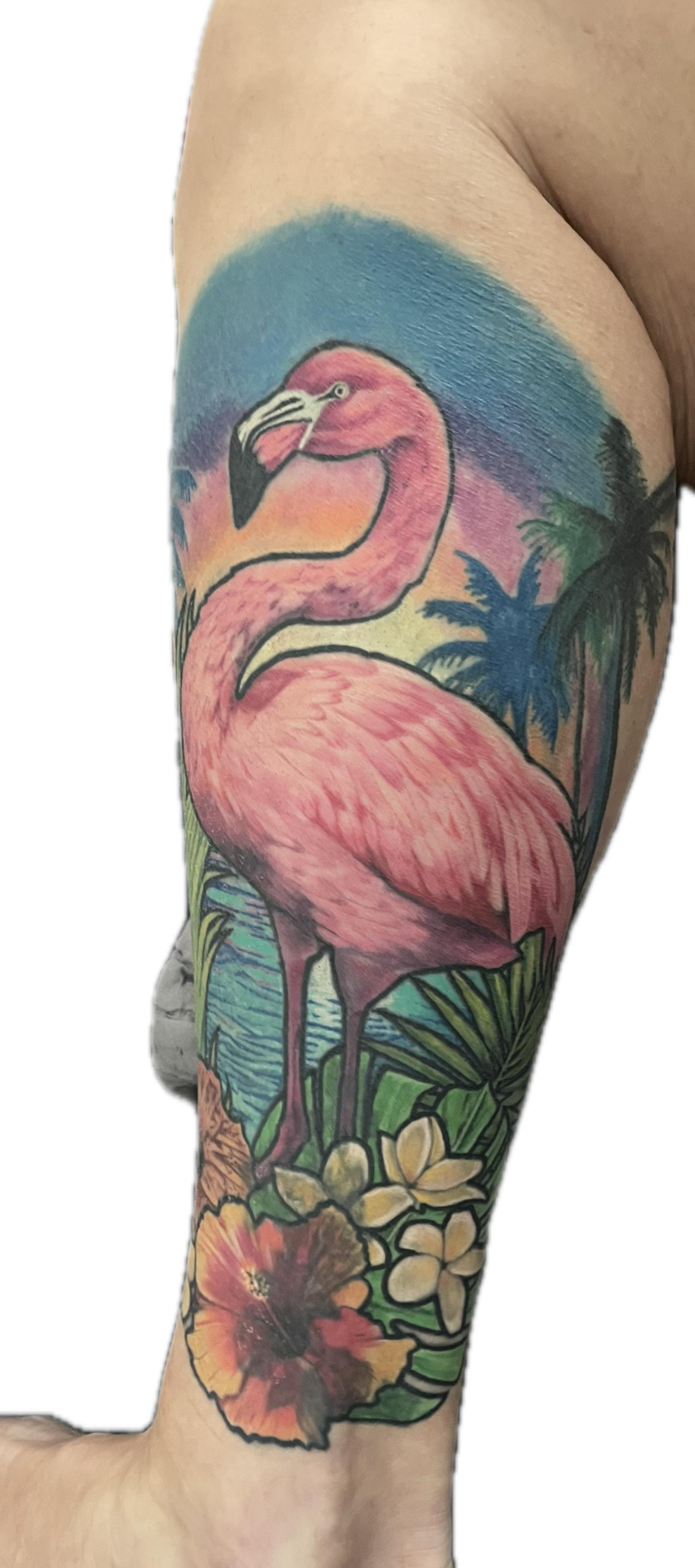Pink Flamingo by Jana Henry, Hatter’s Tattoo Emporium Snohomish,WA | Scrolller