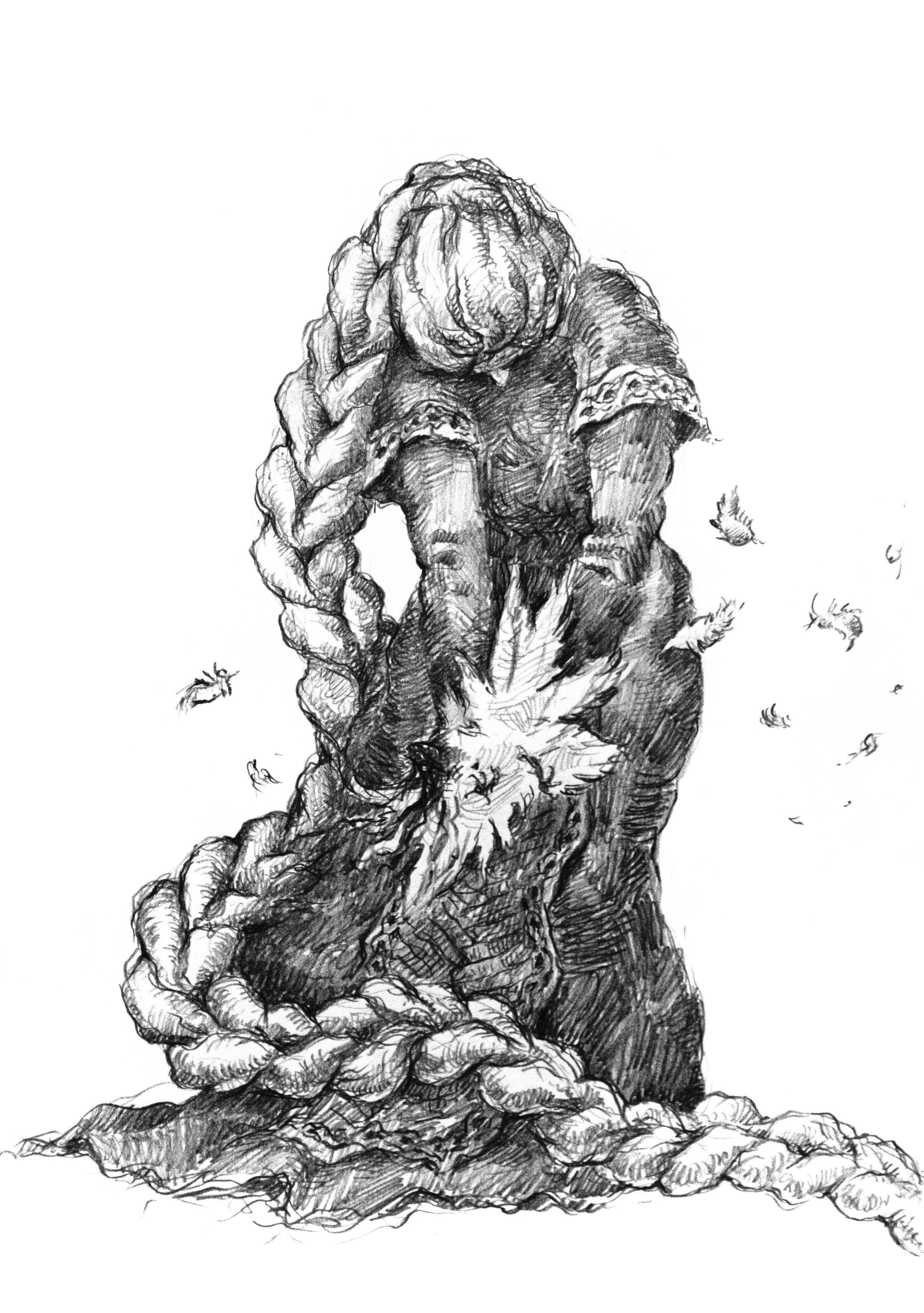 Sacrifice, me, pencil, 2022 | Scrolller